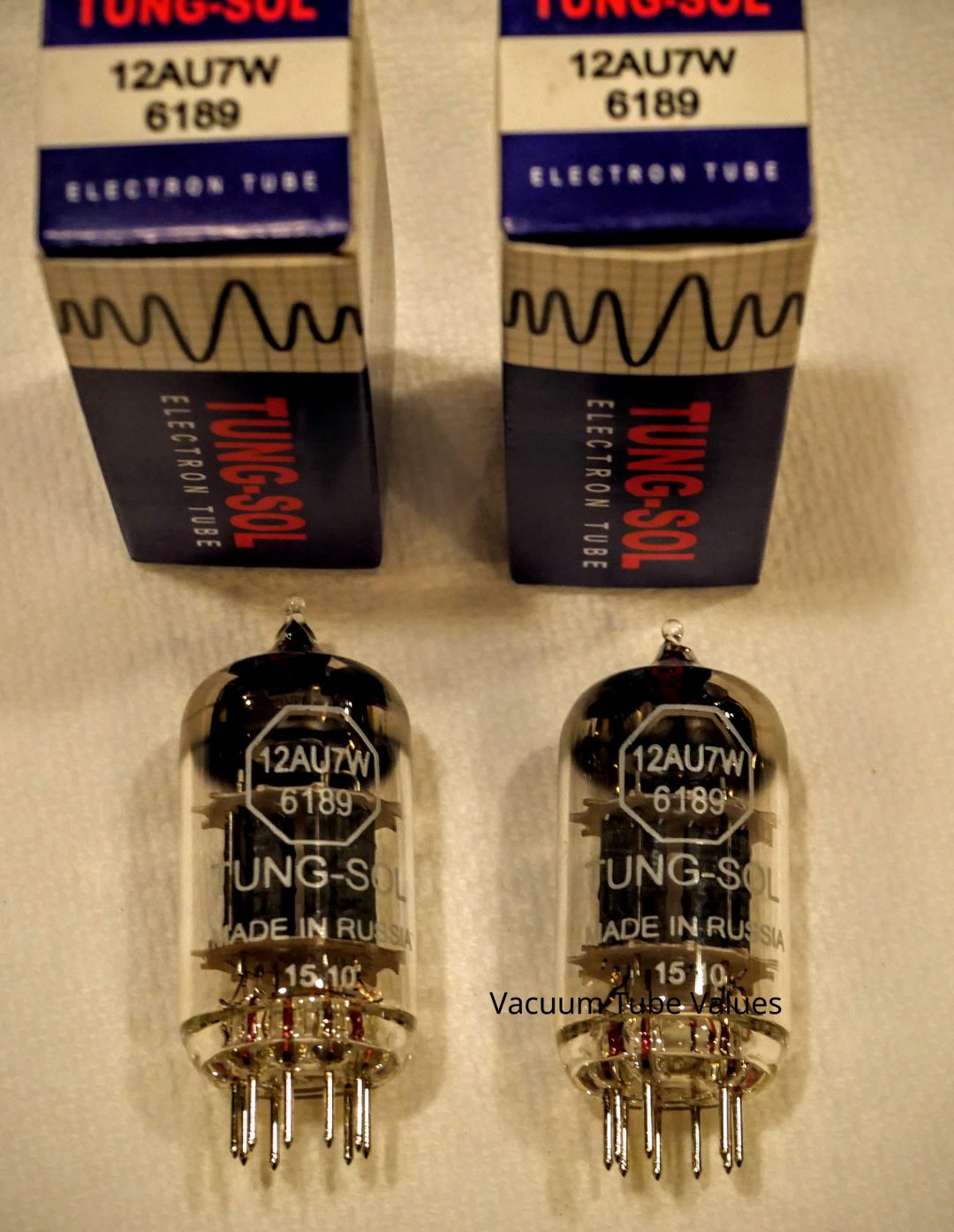 TUNG-SOL PAIR TWO 12AU7W 6189 12AU7 Preamp Tubes - Vacuum Tube Values