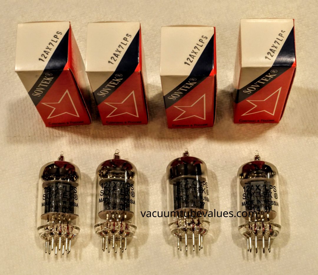 SOVTEK QUAD (FOUR) 12AX7 12AX7LPS ECC83 PIN Preamp Tubes - Vacuum Tube ...