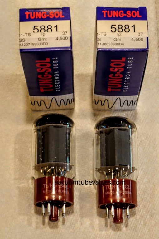 Tung-Sol Factory Platinum Matched Pair 5881 - Vacuum Tube Values