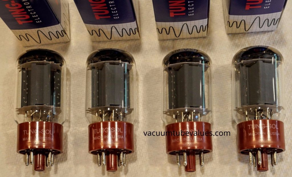 Tung-Sol Factory Platinum Matched Quad Tung-Sol 5881 - Vacuum Tube Values