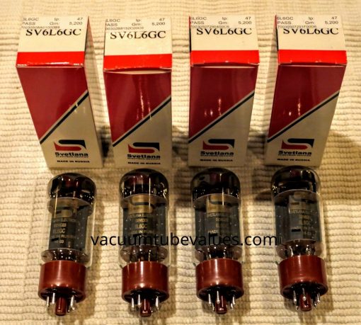 QUAD (FOUR) Factory Platinum Matched Svetlana 6L6GC 6L6 Tube - Vacuum Tube Values